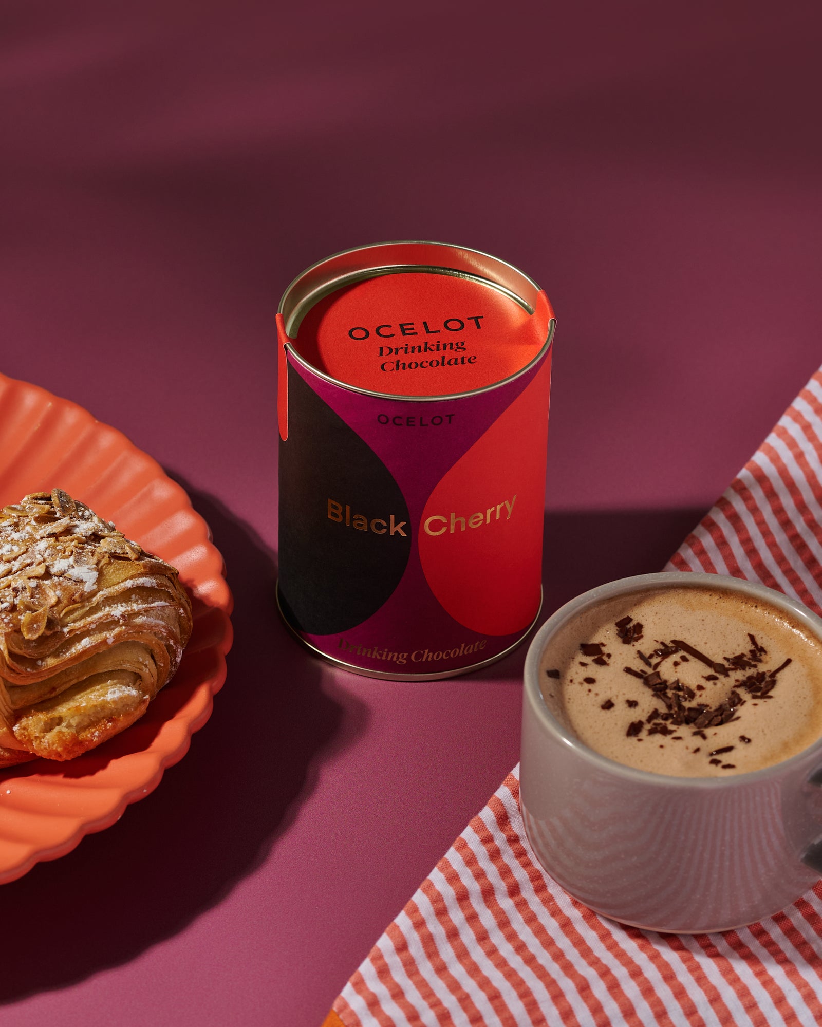 black cherry craft drinking chocolate for cosy nights